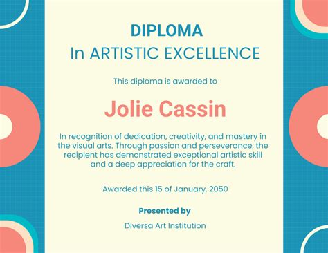 Free Elegant Art Certificate Template To Edit Online