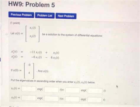solved hw9 problem 5 previous problem problem list next