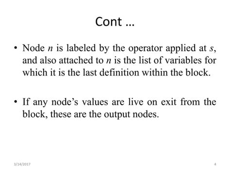 Optimization Of Basic Blocks PPT