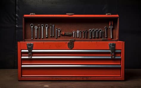 Premium Photo Tool Box With Tools Inside