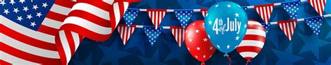 7 월 4 일 포스터 템플릿 미국 풍선 플래그와 미국 독립 기념일 축 하 미국 7 월 4 일 홍보 광고 배너 템플릿 브로셔