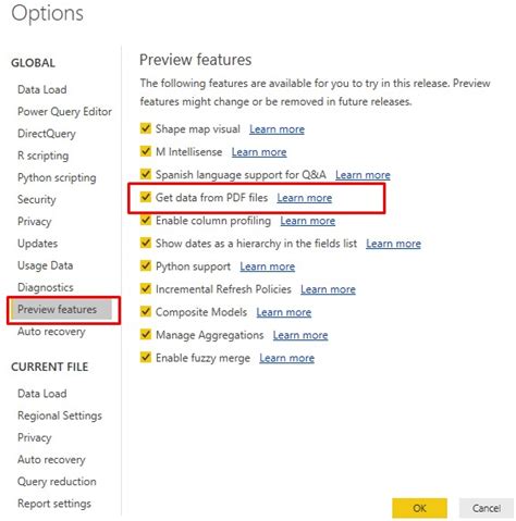 Create Power BI Report Using PDF Data Source