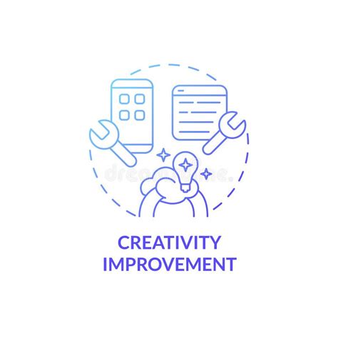 Creativity Improvement Blue Gradient Concept Icon Stock Vector Illustration Of Concept