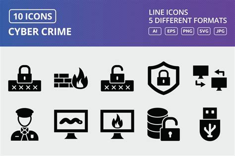 Vector Cyber Crime Icon Set 2683717