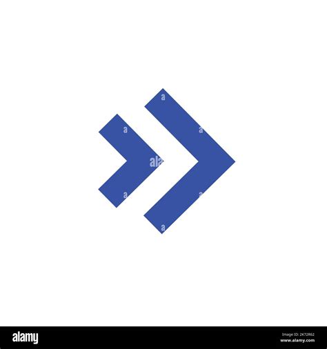 Double Arrow Icon Pointing To Right Stock Vector Image And Art Alamy