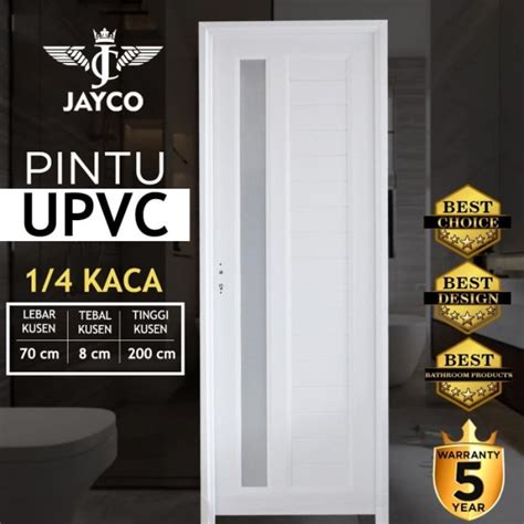 Jual JAYCO PINTU KAMAR MANDI UPVC GLASSY 70X200 CM PINTU TOILET PINTU