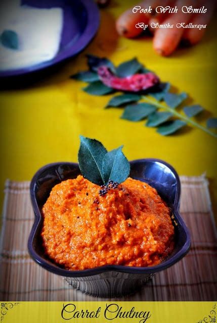 Carrot Chutney Recipe Cook With Smile
