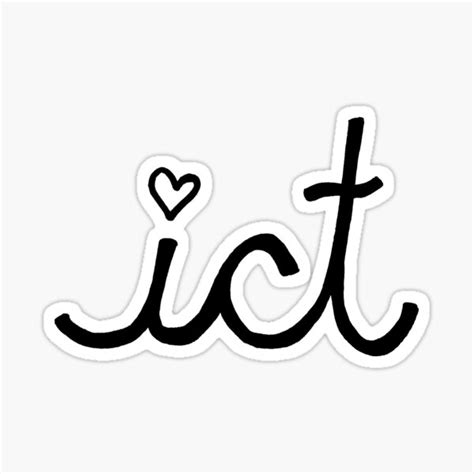 Ict Heart Wichita Cursive Sticker For Sale By Designcardinal Redbubble