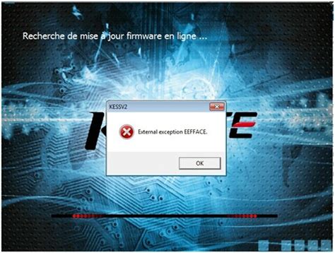 Solved Kess V2 Error External Exception EEFFACE ECU Programmer