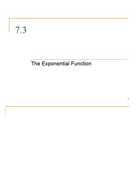 73 The Exponential Function Pdf Exponential Function