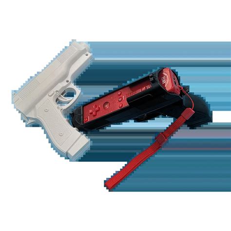 Black Or White Gun Butt Type Joystick Controller Attachment For Wii