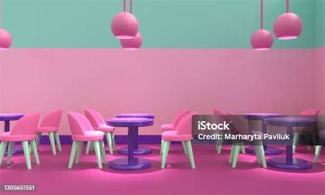 카페 인테리어 3d 렌더링 분홍에 대한 스톡 사진 및 기타 이미지 분홍 0명 3차원 형태 Istock