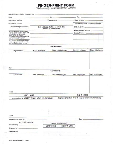 Fingerprint Form Pdf