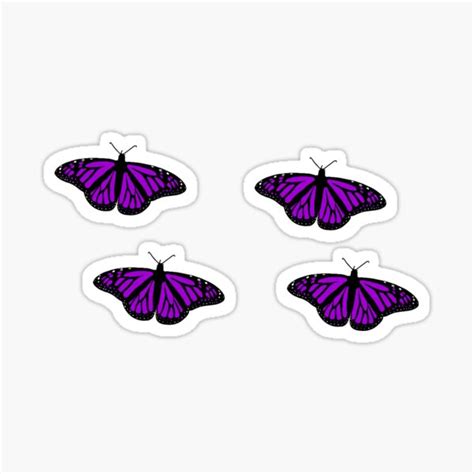 Purple Butterfly Pack Sticker By Vanessa1012 Redbubble