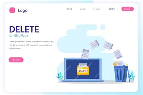 Premium Vector Delete Concept Deleting Data And Move Unnecessary