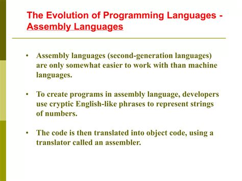 Evolution And History Of Programming Languages Softwarehardwaresystem Ppt