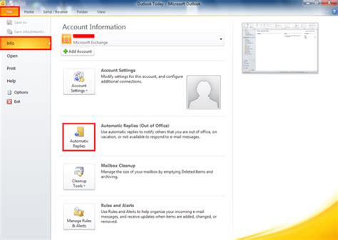 Automatic Replies Outlook 2010 Sctechy