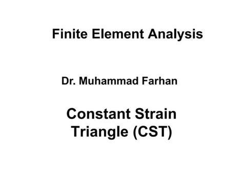 Constant Strain Triangular Ppt