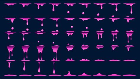 Purple Slime Animation Animated Sprite Sheet 16148300 Vector Art At