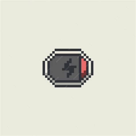 Premium Vector Pixel Art Battery Icon