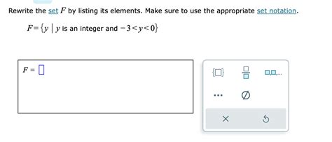 Solved Rewrite The Set F By Listing Its Elements Make Sure Chegg Com