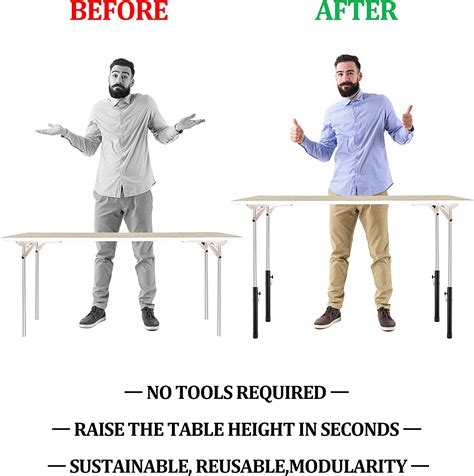 Folding Table Risers For Folding Tables Straightbent Leg Dural