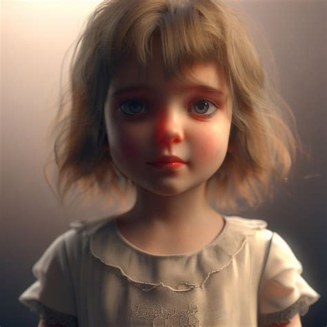 Premium Ai Image Photo A Cute Animated Girl Face