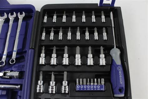 Kobalt Socket And Wrench Set In Plastic Organizer Carrier Property Room