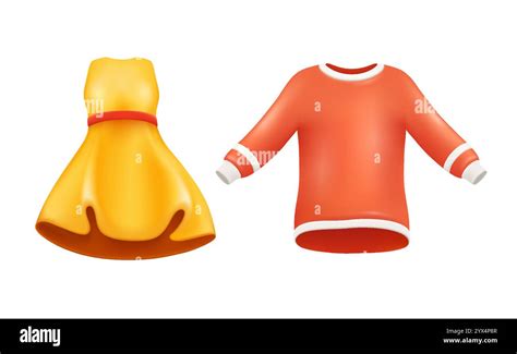 Set Of Womens And Mens Clothing Long Sleeve Jacket Dress 3d