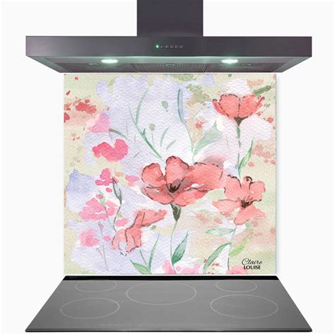 Splash Poppy Kitchen Glass Splashback Claire Louise