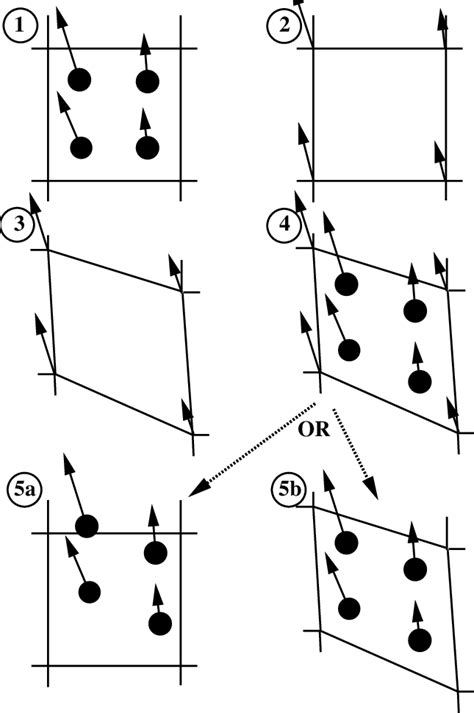 illustration of the steps in the mpm algorithm for particles occupying