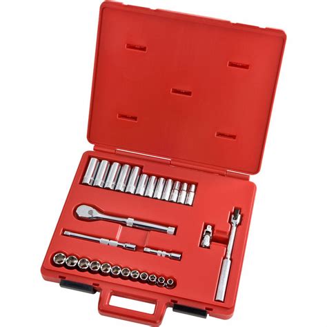 PROTO 3 8 In Drive Size 29 Pieces Socket Wrench Set 5NAW0 J52220XL