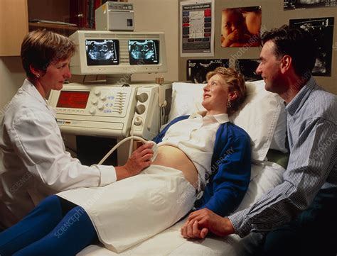 Ultrasound Scanning Of A Pregnant Woman Stock Image M4060139