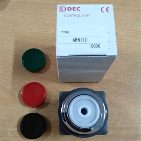 Jual Pushbutton 30mm 30 mm ABN 111 ABN111 IDEC original red green blaçk Jakarta Barat