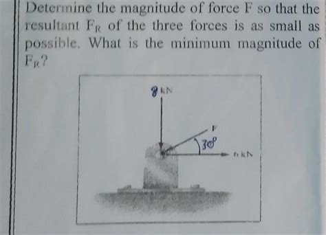 Solved Determine The Magnitude Of Force F So That The
