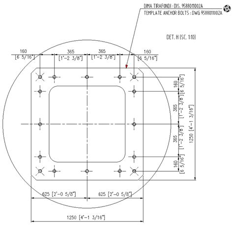 Template Anchor Bolts Section Detail Dwg Autocad File Cadbull