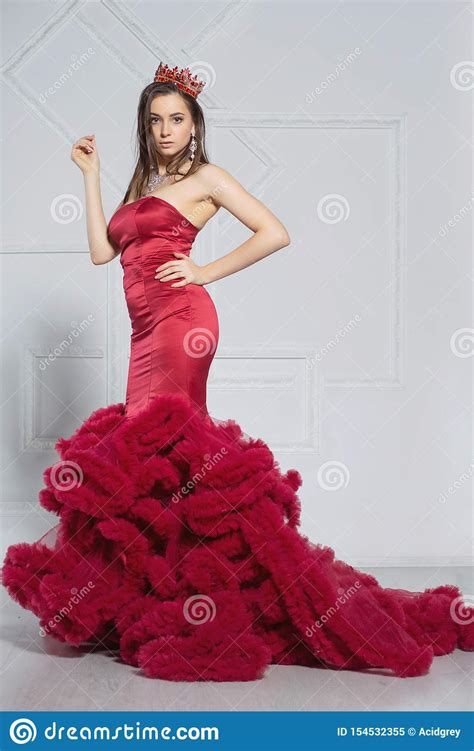Young Lady Posing In A Studio Stock Image Image Of Earrings