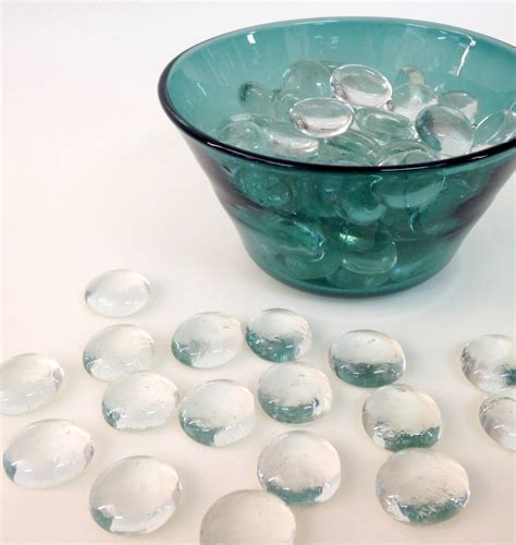 Vase Filler Gems Clear Flat Glass Marbles Vase Filler Glass Etsy