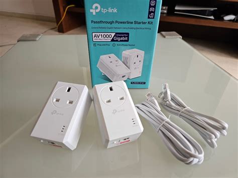 Tplink Av1000 Gigabit Passthrough Powerline Starter Kit Tl Pa7017p Kit