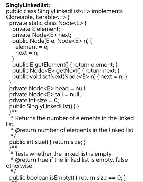 Solved Singlylinkedlist Public Class Singlylinkedlist