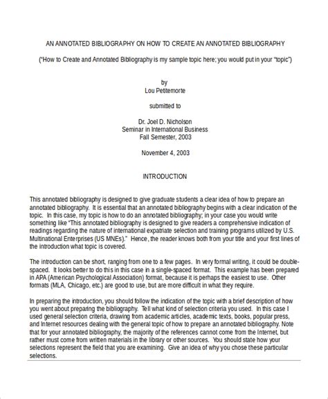 Annotated Bibliography Example Apa Gulfdig