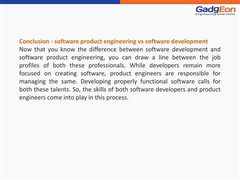 Software Product Engineering Vs Software Development Ppt