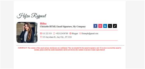 Design A Clickable Html Email Signature By Hifzarapjoot 8 Fiverr