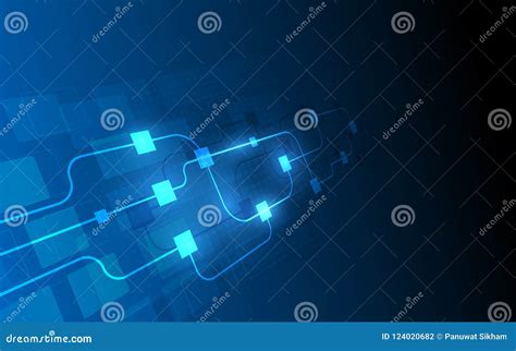 Abstract Circuit Networking Blockchain Concept Background Stock Vector