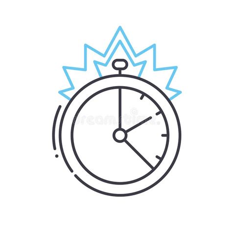 Deadline Line Icon Outline Symbol Vector Illustration Concept Sign