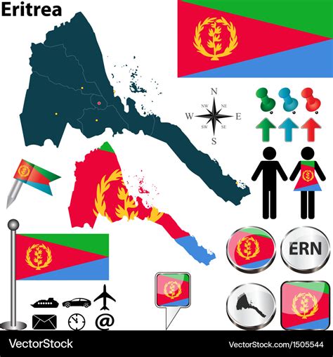 Eritrea Map Royalty Free Vector Image VectorStock