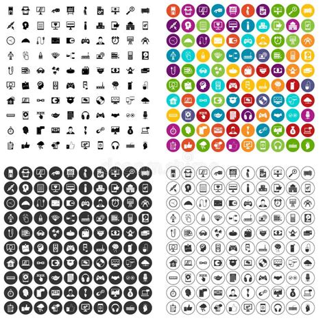 Programmer Icons Set Stock Vector Illustration Of Clip 34242837