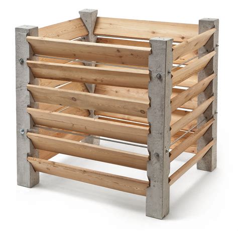 Kompostkiste Beton und Lärchenholz | Compost, Wood, Pallet planter diy