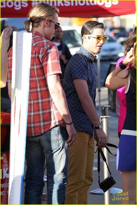 Chord Overstreet And Darren Criss Glee Films On Double Decker Bus
