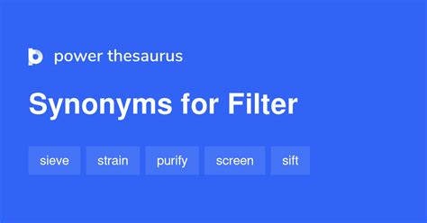 Filter 同义词：863 类似的单词和短语